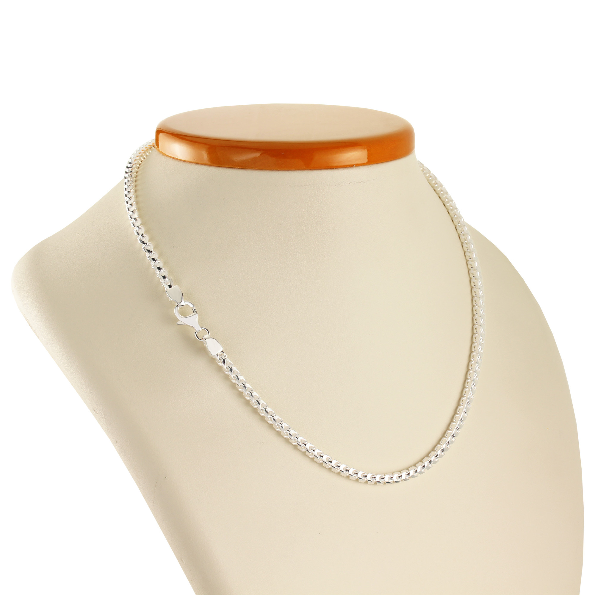Men's Heavy Sterling Silver Franco Curb Chain - 3.70mm