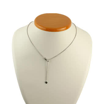 Adjustable Sterling Silver Pendant Chain Popcorn Design Slider Chain