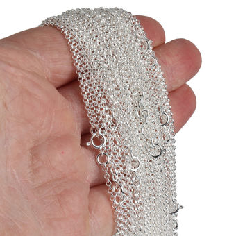 Solid Sterling Silver Strong Curb Chain For Heavier Pendants