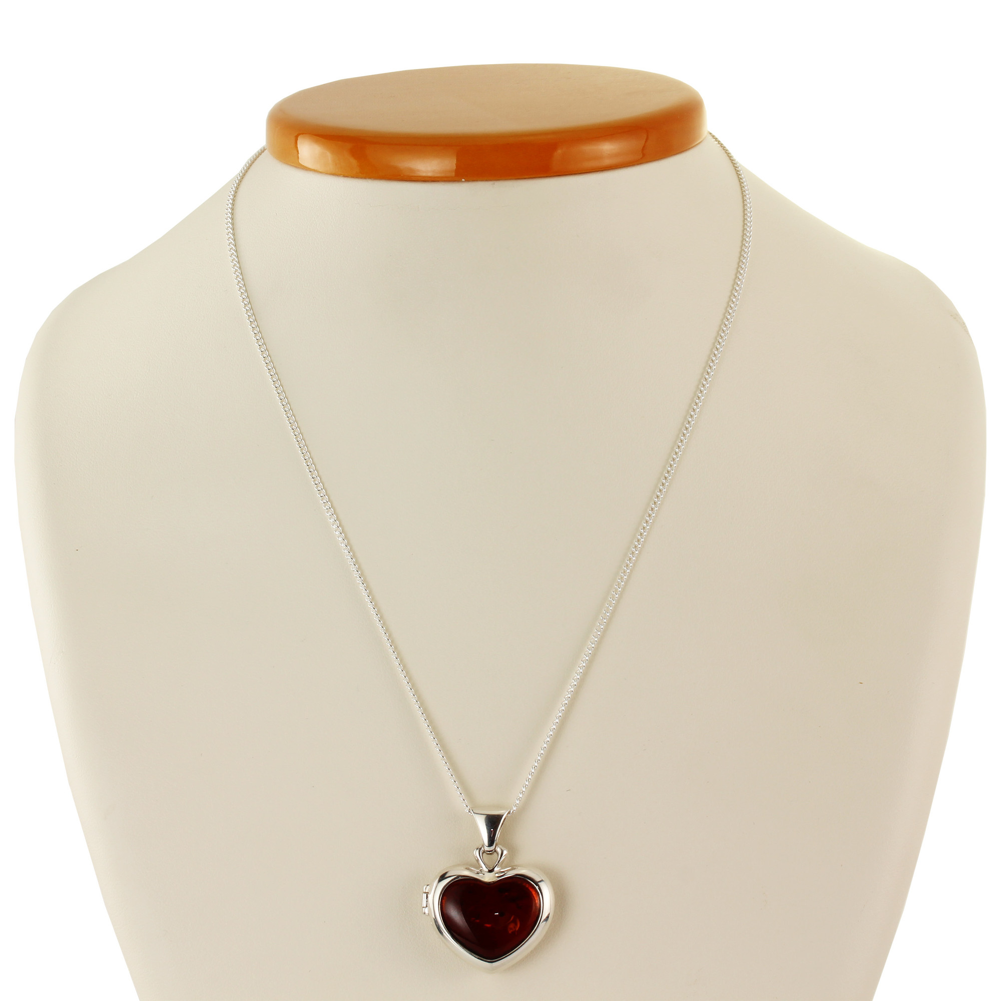 Double Sided Honey Baltic Amber Sterling Silver Locket